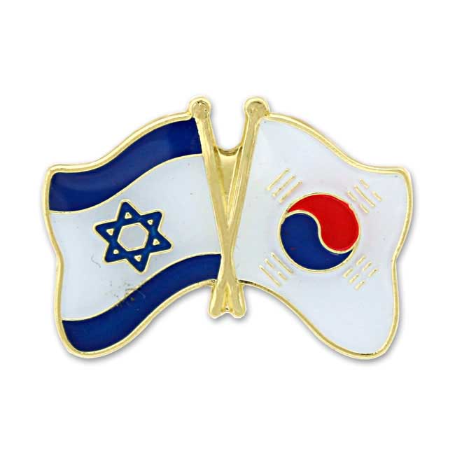 Lapel Pin, Asian counties and Israel. Enamel on brass. 4 countries ...