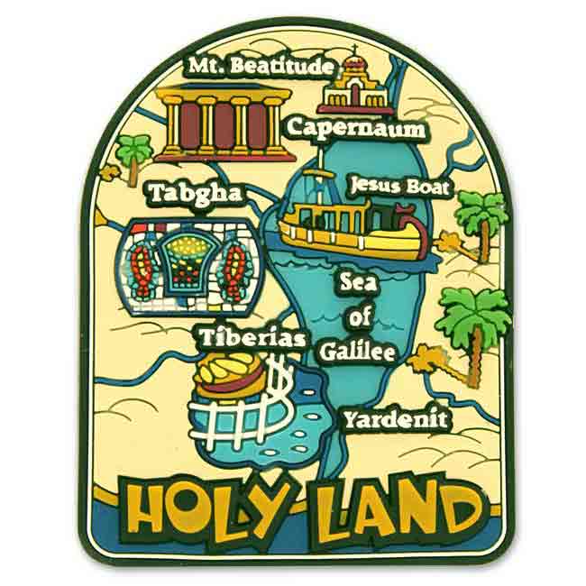 Holy Land 3D Magnet. 3D Magnet Featuring Major Christian Holy Sites ...
