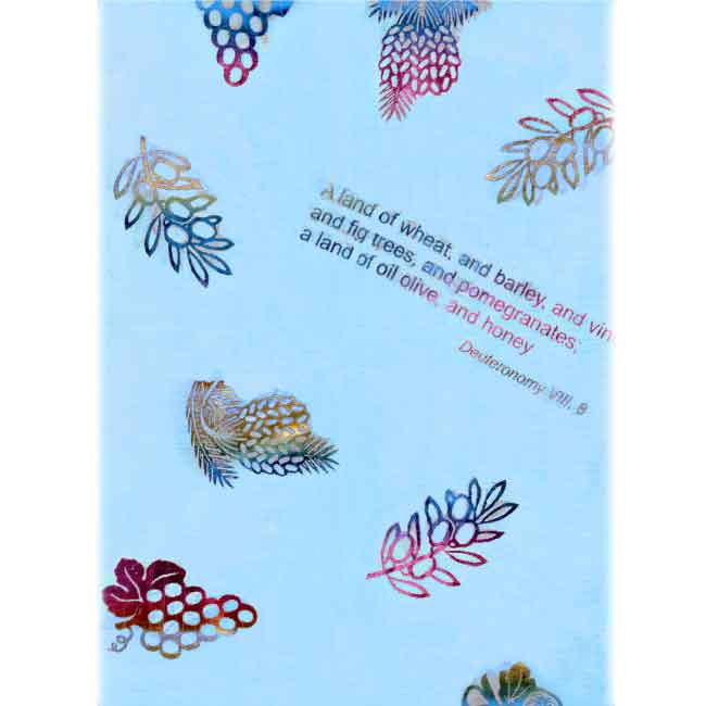 Seven Species Scripture Scarf A beautiful depiction of the Seven ...