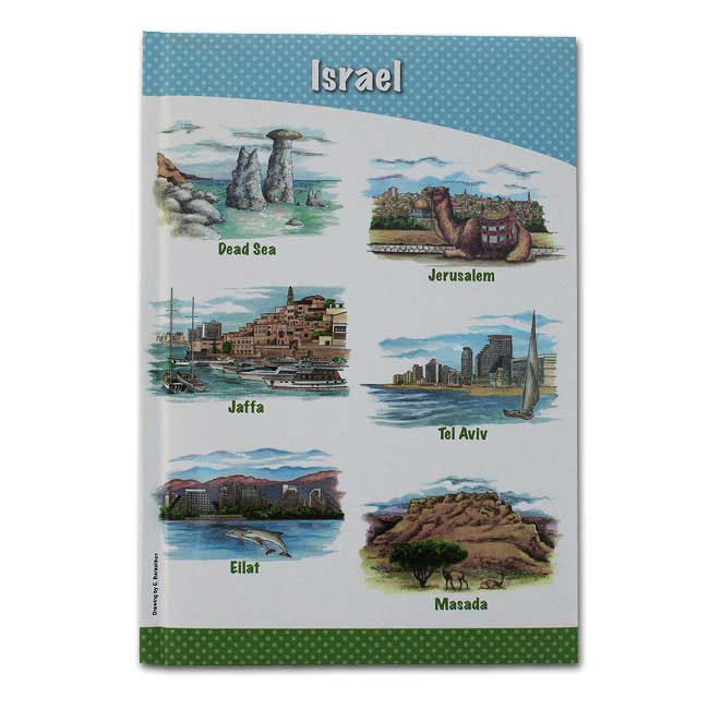 Israel Hard Cover Notebook Featuring Photos of Key Sites Across the ...