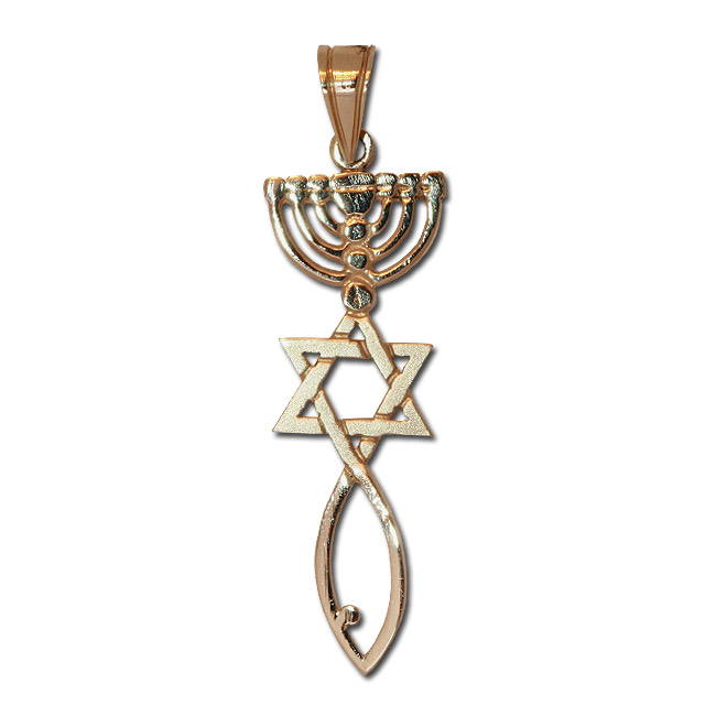 14K Gold Grafted In Pendant. Messianic pendant with Grafted In symbol ...