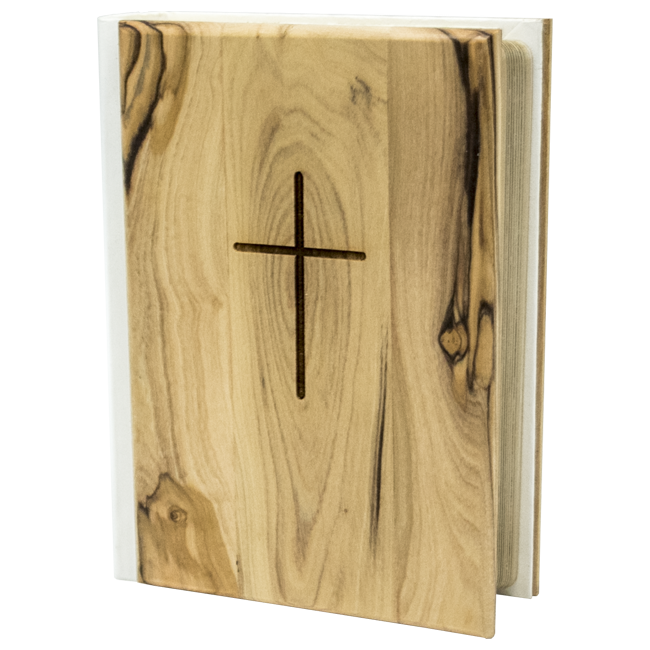 The Holy Bible. Old and New Testaments. English. Olive Wood Cover. King ...
