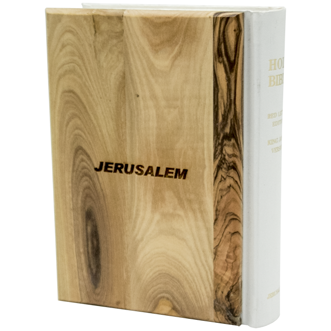 The Holy Bible. Old and New Testaments. English. Olive Wood Cover. King ...