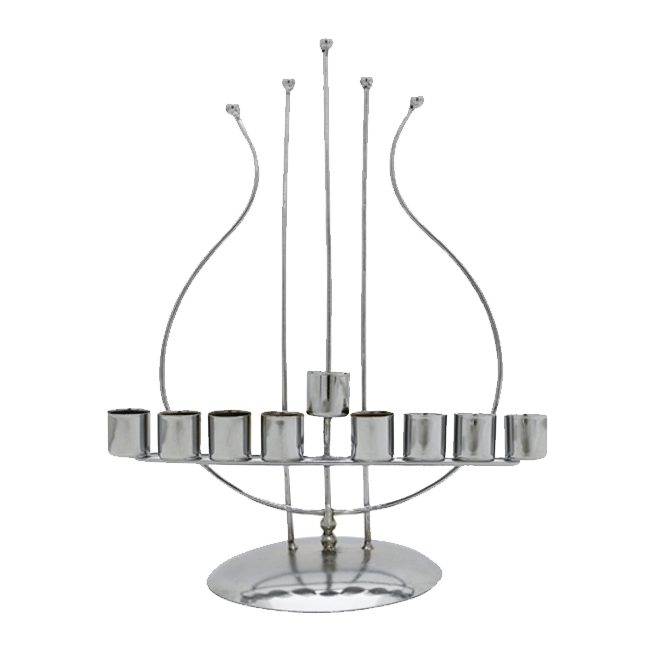 David's Harp Hanukkah Menorah