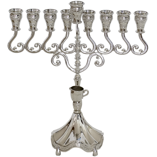Fancy Swirled Hanukkah Menorah